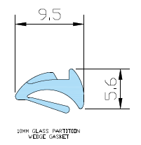 Universal Glass Partition Wedge Gasket Buckets – QIC Direct