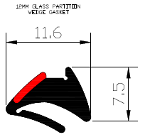 Universal Glass Partition Wedge Gasket Buckets – QIC Direct