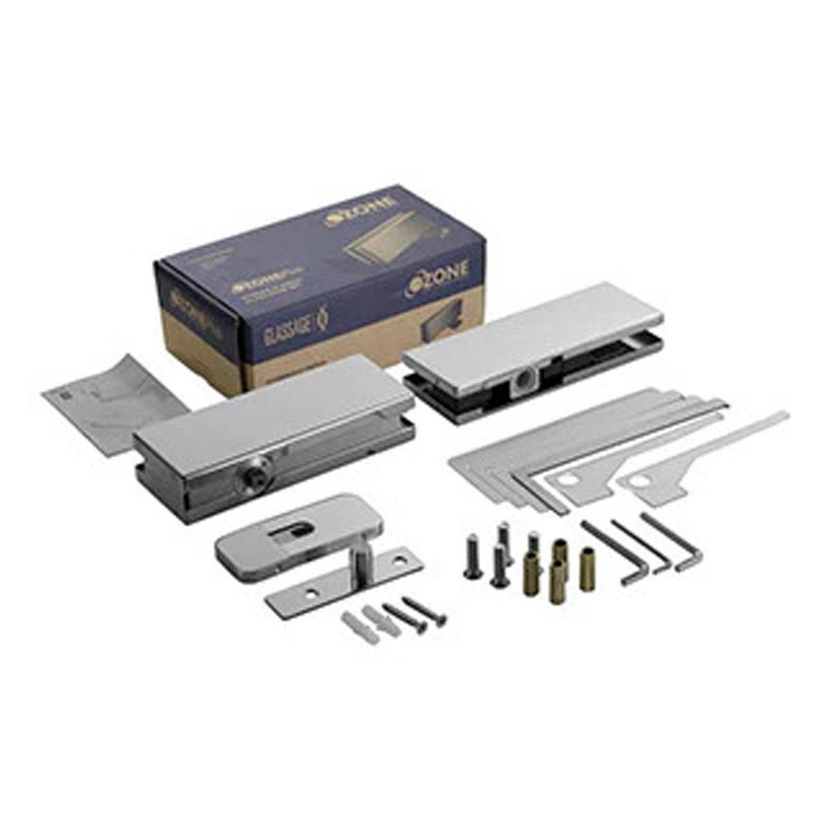 Hydraulic Patch Set For Glass Door - Stainless – QIC Direct