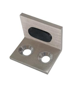 Angle Stop For Glass Door - Stainless/Matte Black – QIC Direct